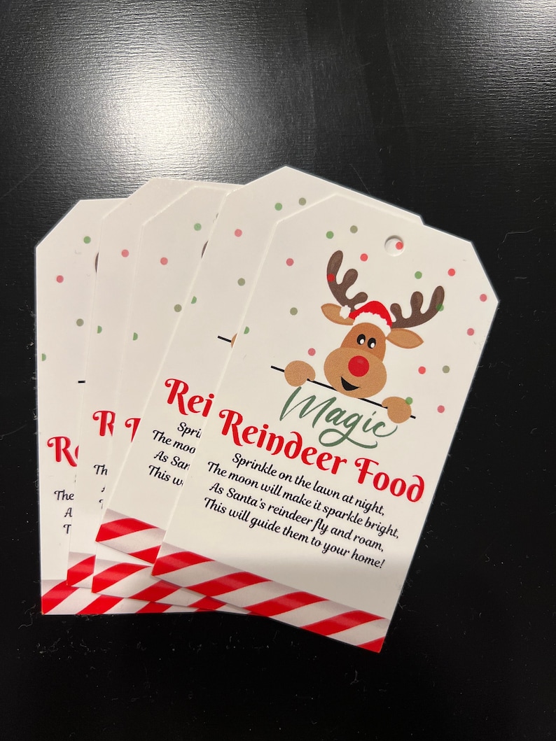 Reindeer Food Tag With Test Tube, Christmas Favors, Christmas Labels ...