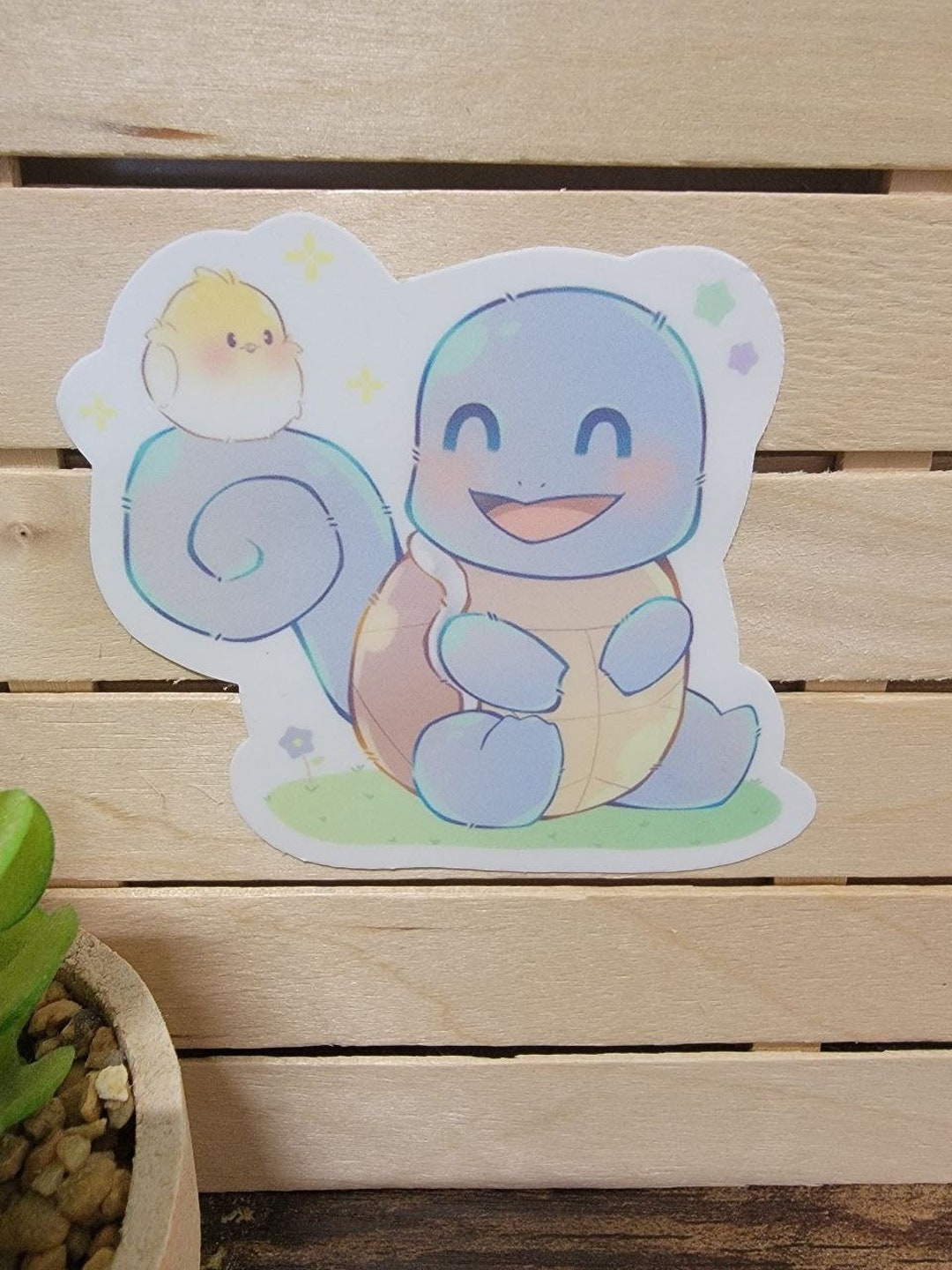 Cute Squirtle Water-proof Vinyl Sticker! - Etsy