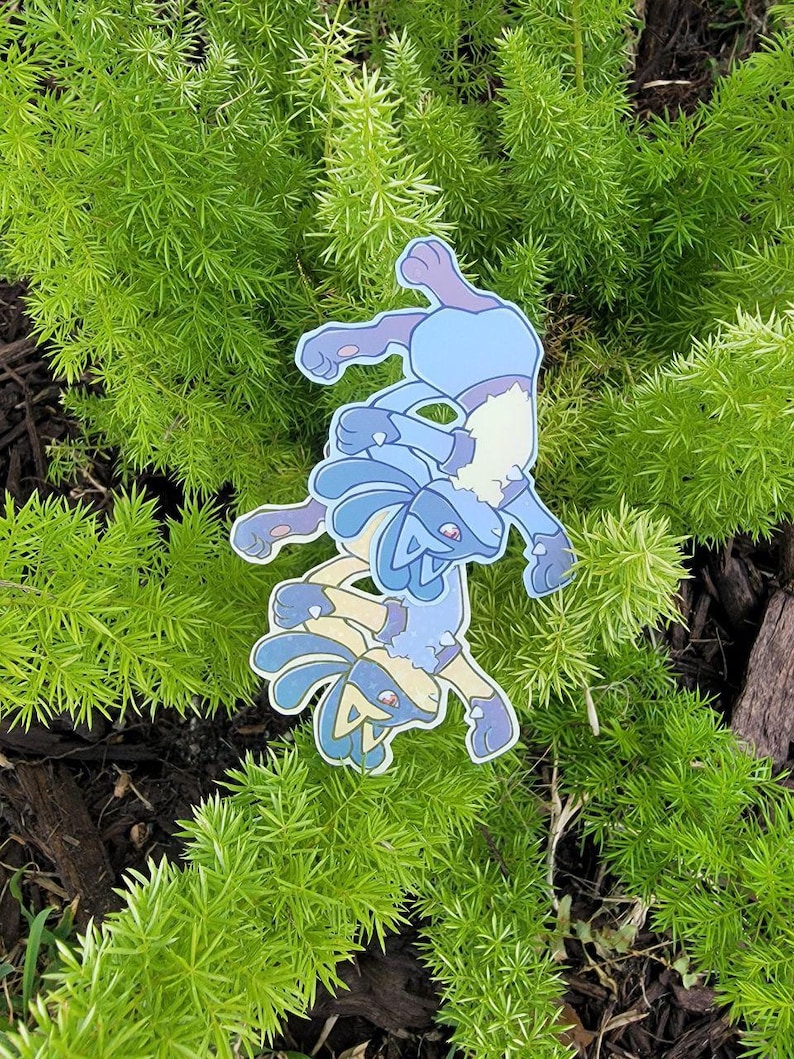 Lucario and Shiny Lucario Vinyl Stickers - Etsy