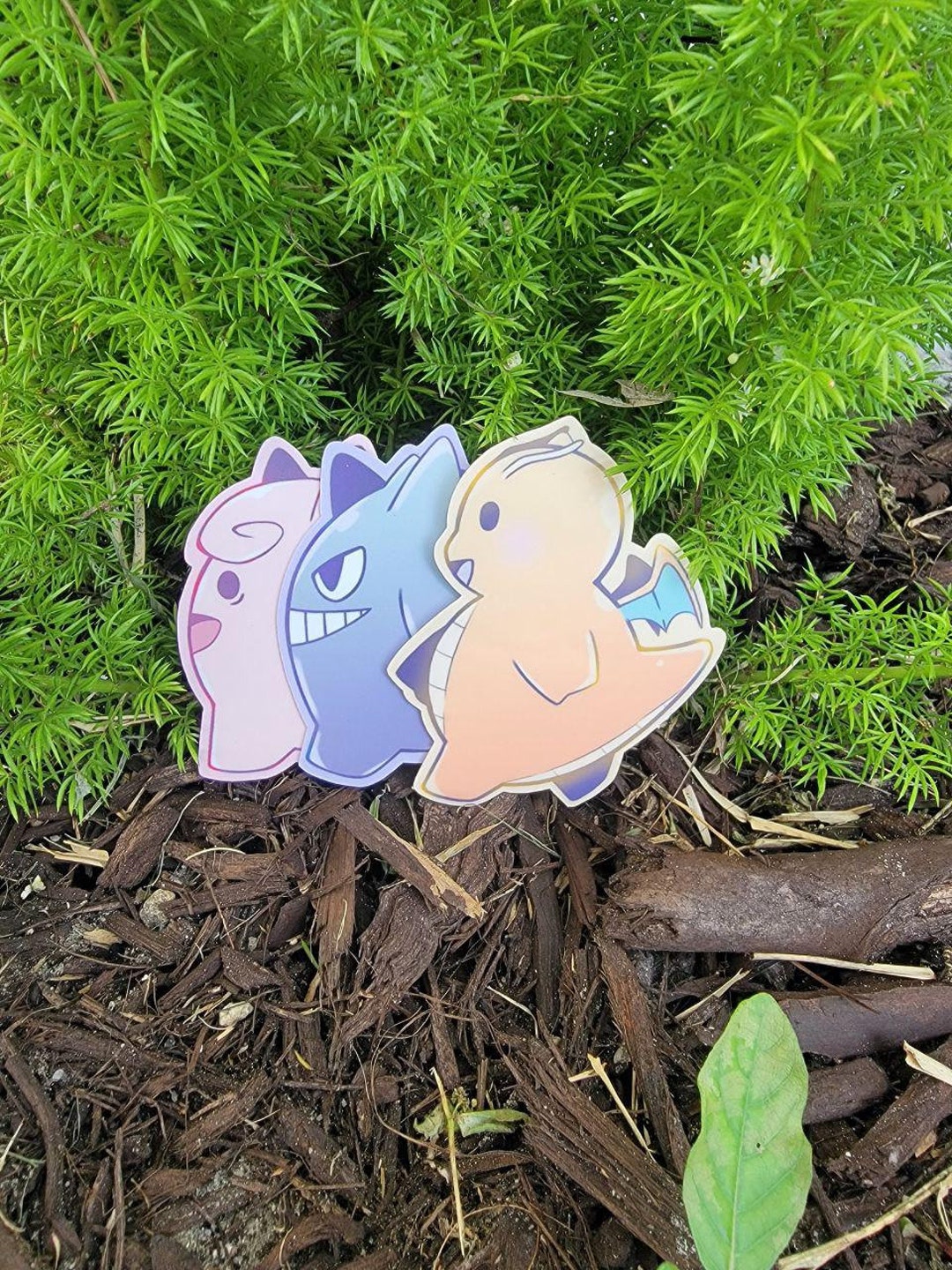 Cute Walking Gengar, Dragonite and Clefairy Vinyl Sticker! - Etsy