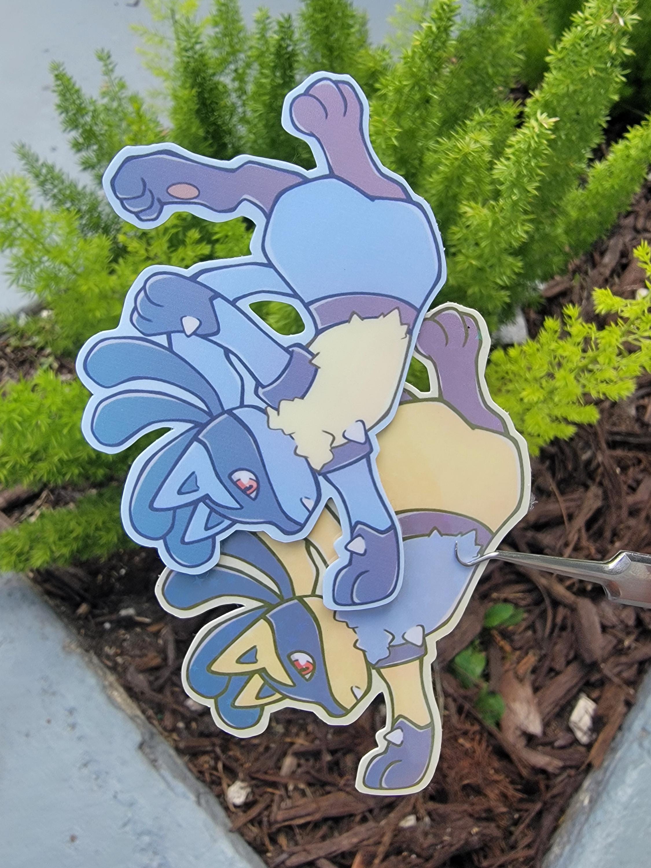 Lucario and Shiny Lucario Vinyl Stickers! - Etsy