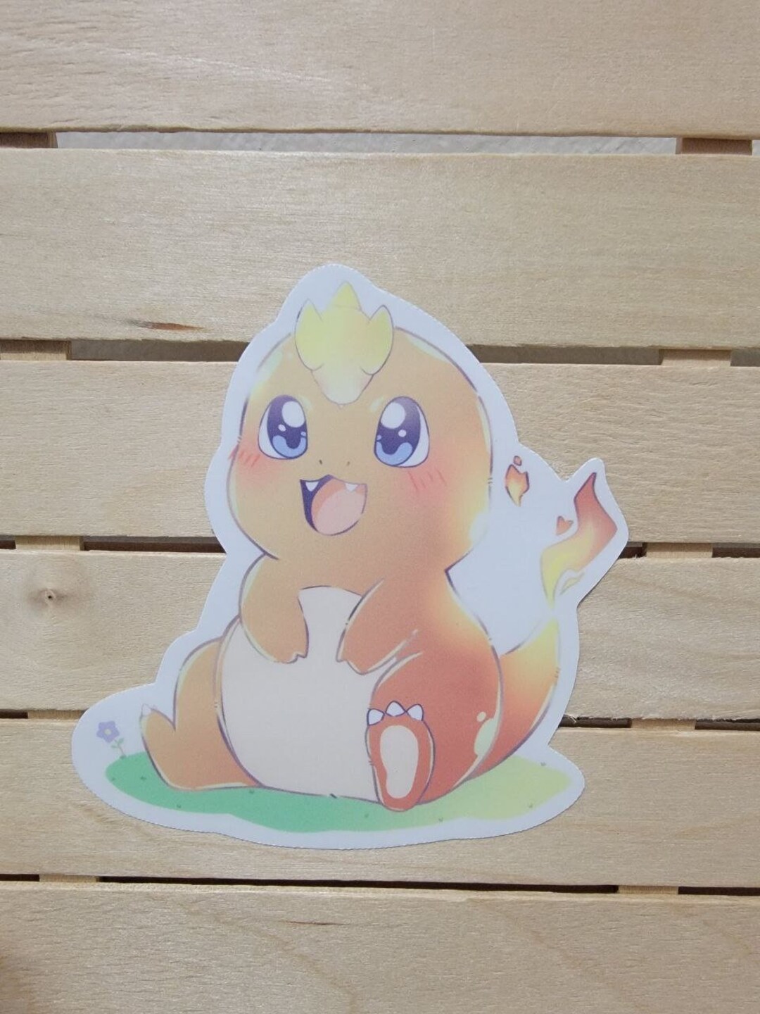 Charmander With Cute Bird Vinyl Sticker! - Etsy