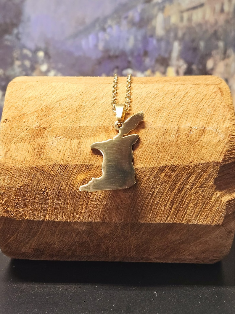 Trinidad and Tribago Necklace Map Country Outline Gold Plated / Silver ...