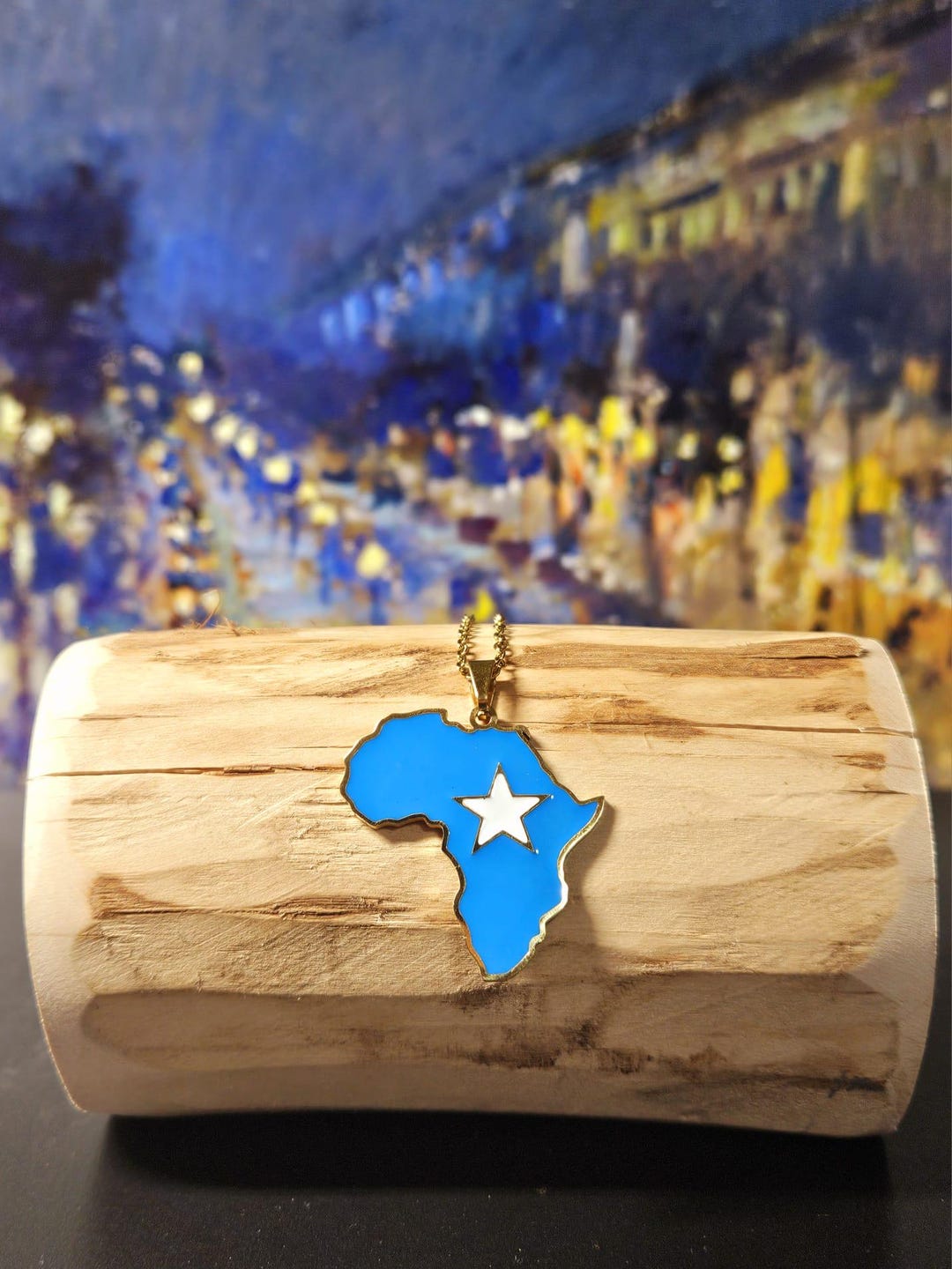 Somalia Africa Outline Necklace Pendant With Flag Gold Plated Somalia ...