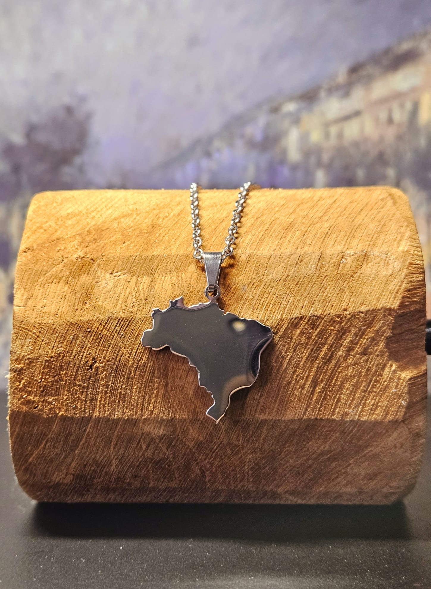 Brazil Necklace Map Country Outline Gold Plated / Silver Unisex Brazil ...