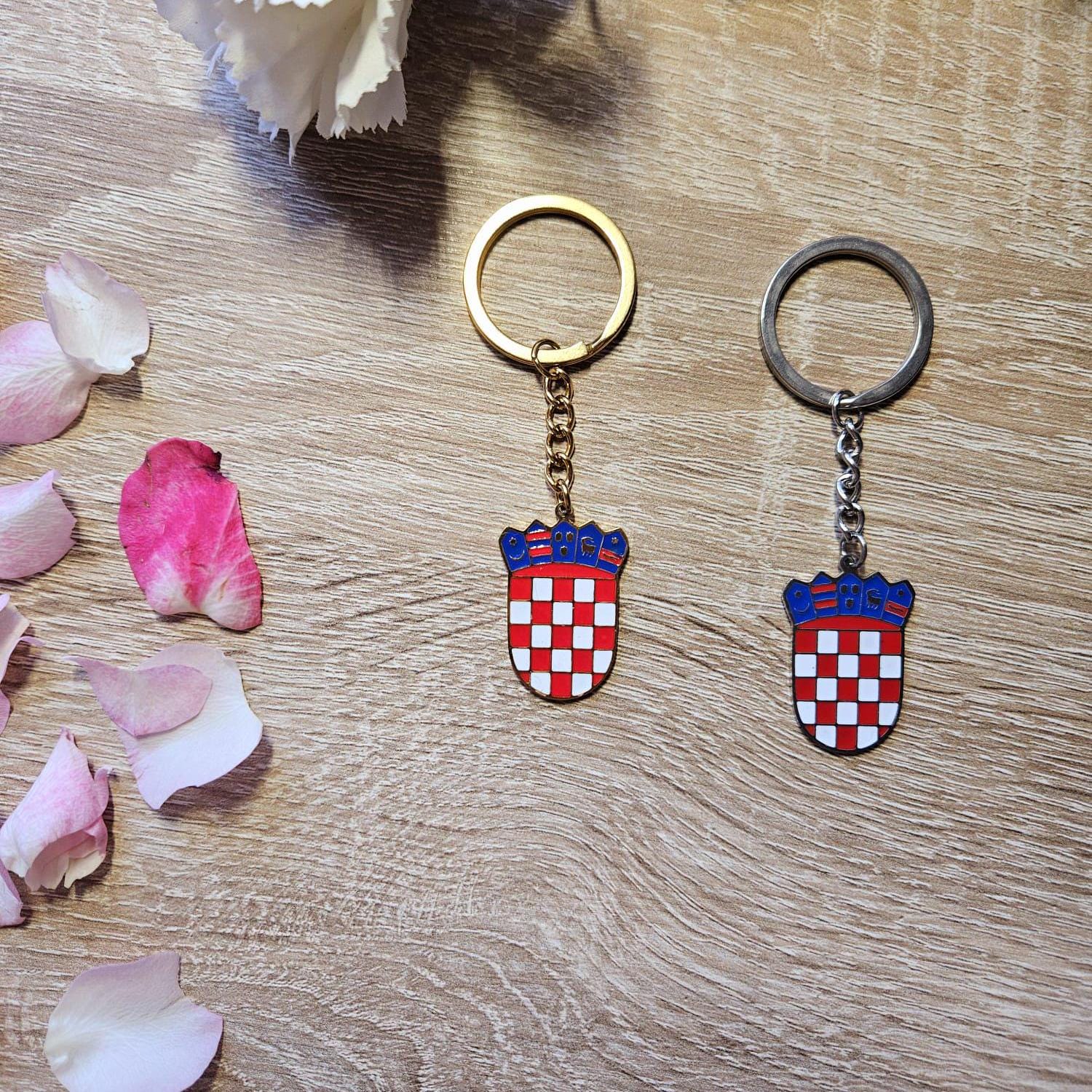 Croatia Emblem Coat of Arms Keychain Pendant Gold-plated / Silver ...