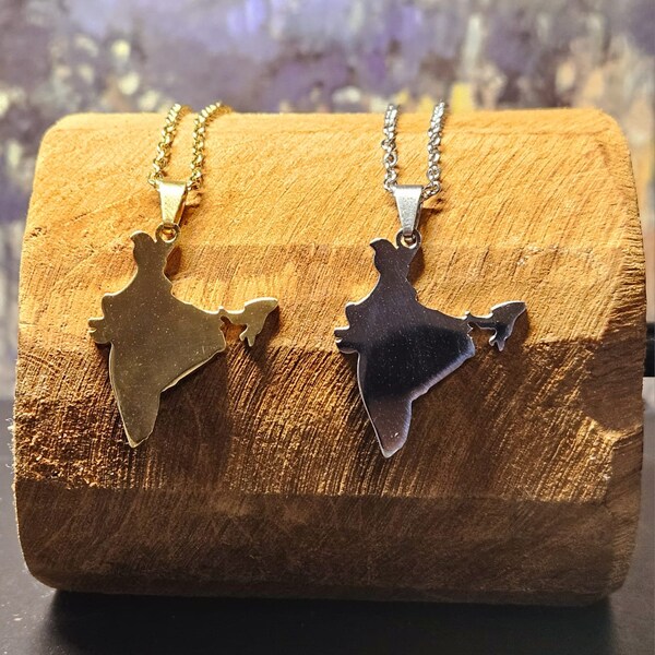 India Map Outline Necklace - Etsy