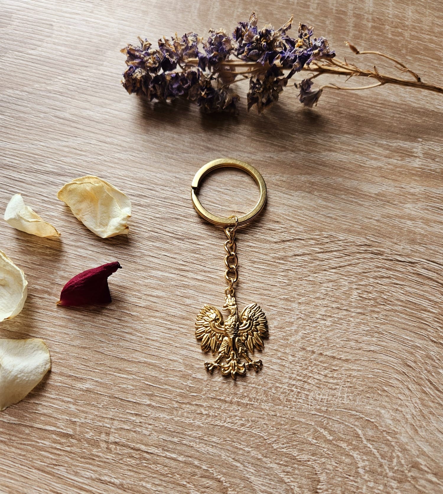 Poland Eagle Keychain Pendant Country Outline With Flag Gold Plated ...