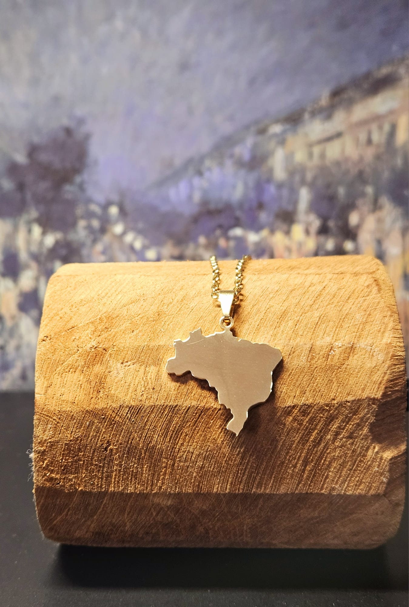 Brazil Necklace Map Country Outline Gold Plated / Silver Unisex Brazil ...