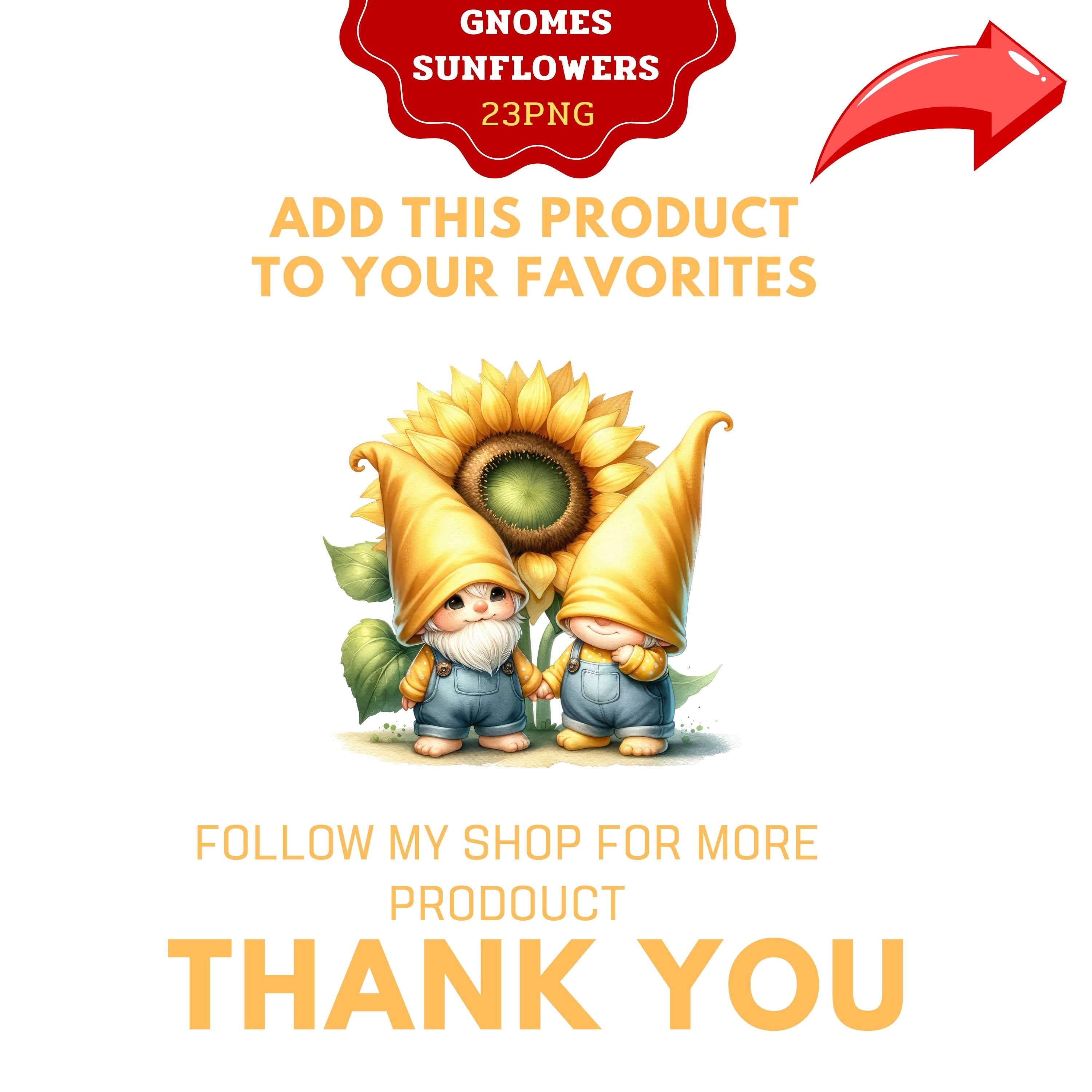 Sunflower Gnome PNG Clipart, Garden Gnome Cute Watercolor Clipart ...