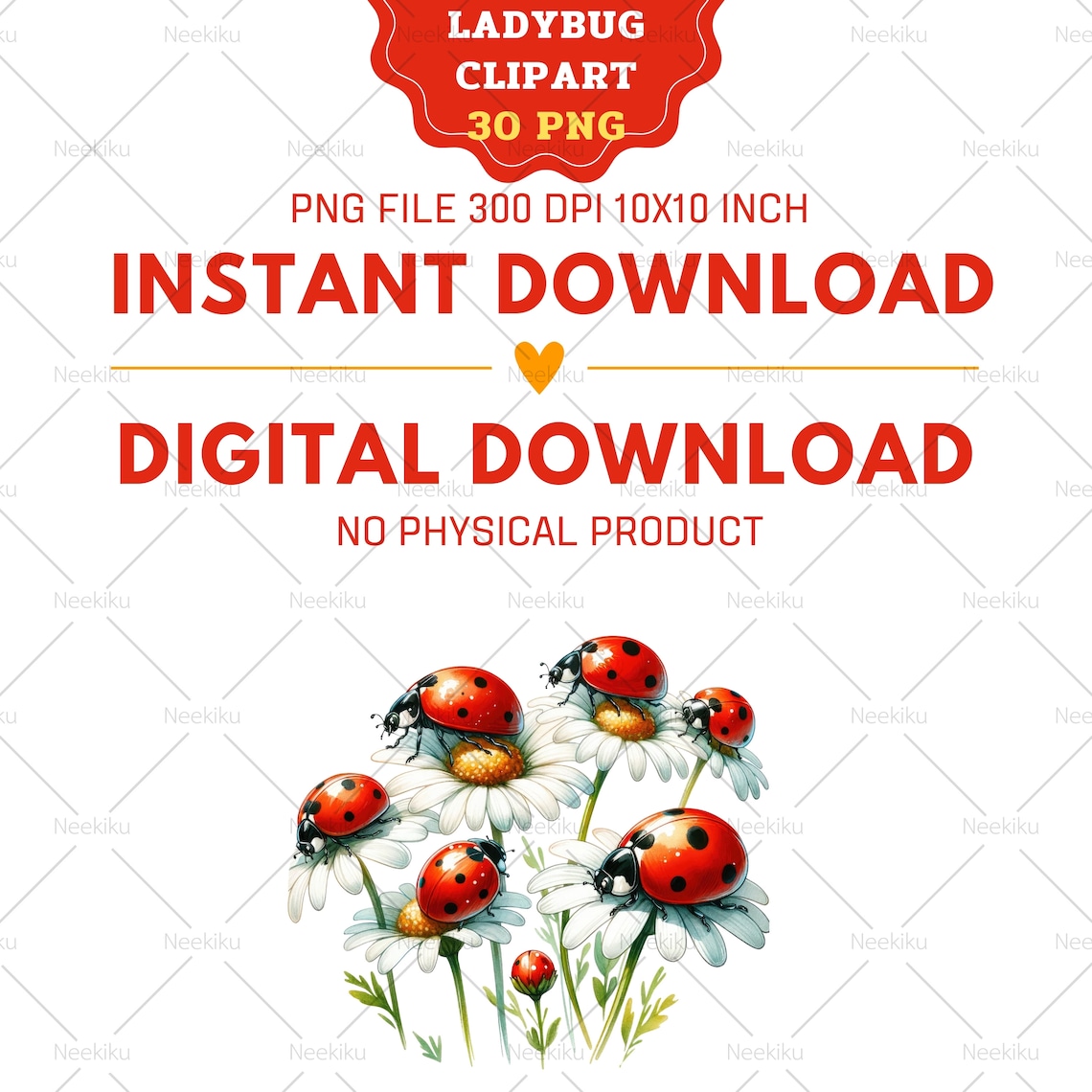 Ladybug Clipart, Cute Ladybug Png, Bug Clipart, Love Bug Clipart ...