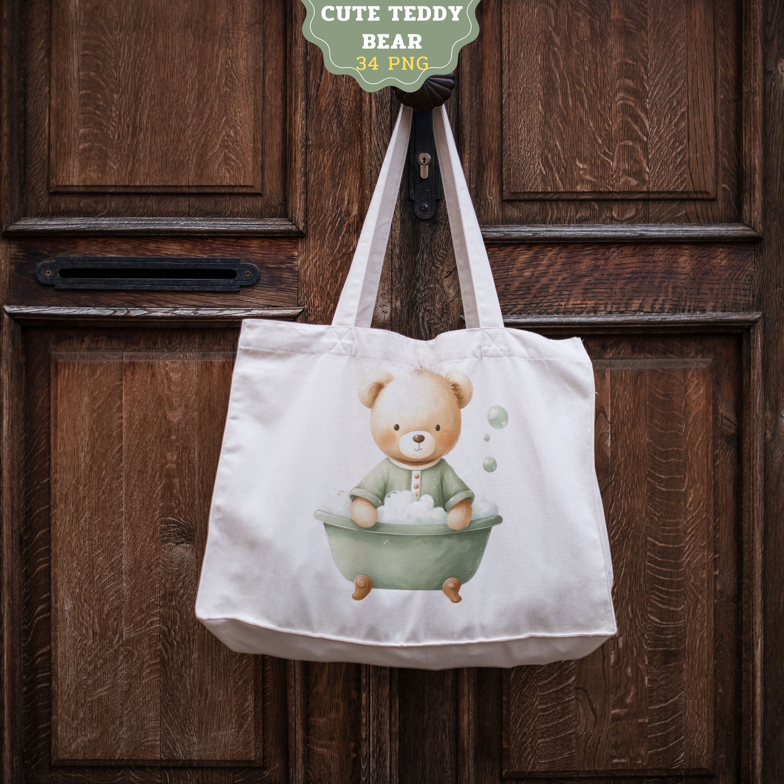 Teddy Bear Clipart, Cute Boho Bears, Watercolor Teddy Bear, Baby Shower ...