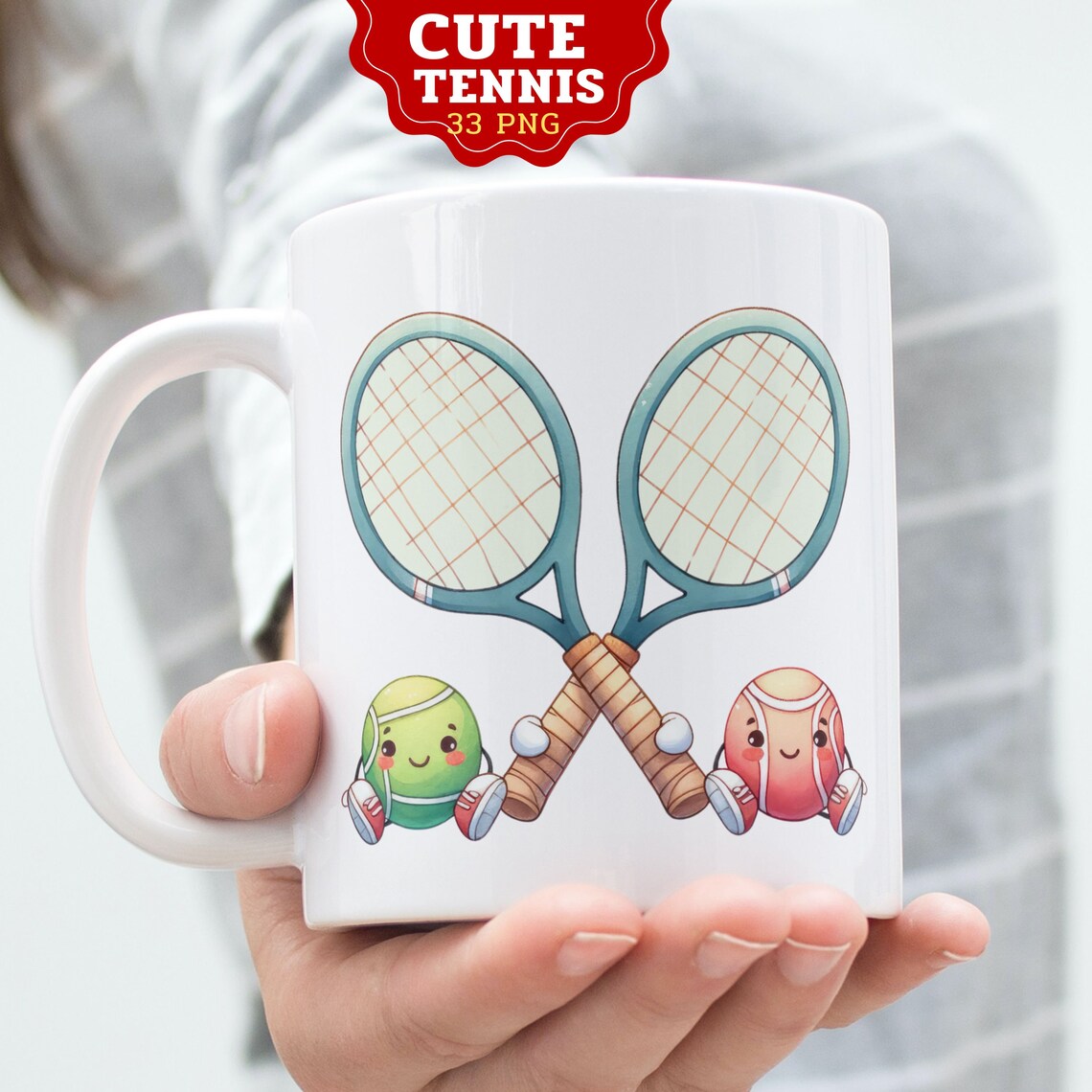 33 Tennis PNG Clipart Bundle, Watercolor Tennis Player, Tennis Clipart ...