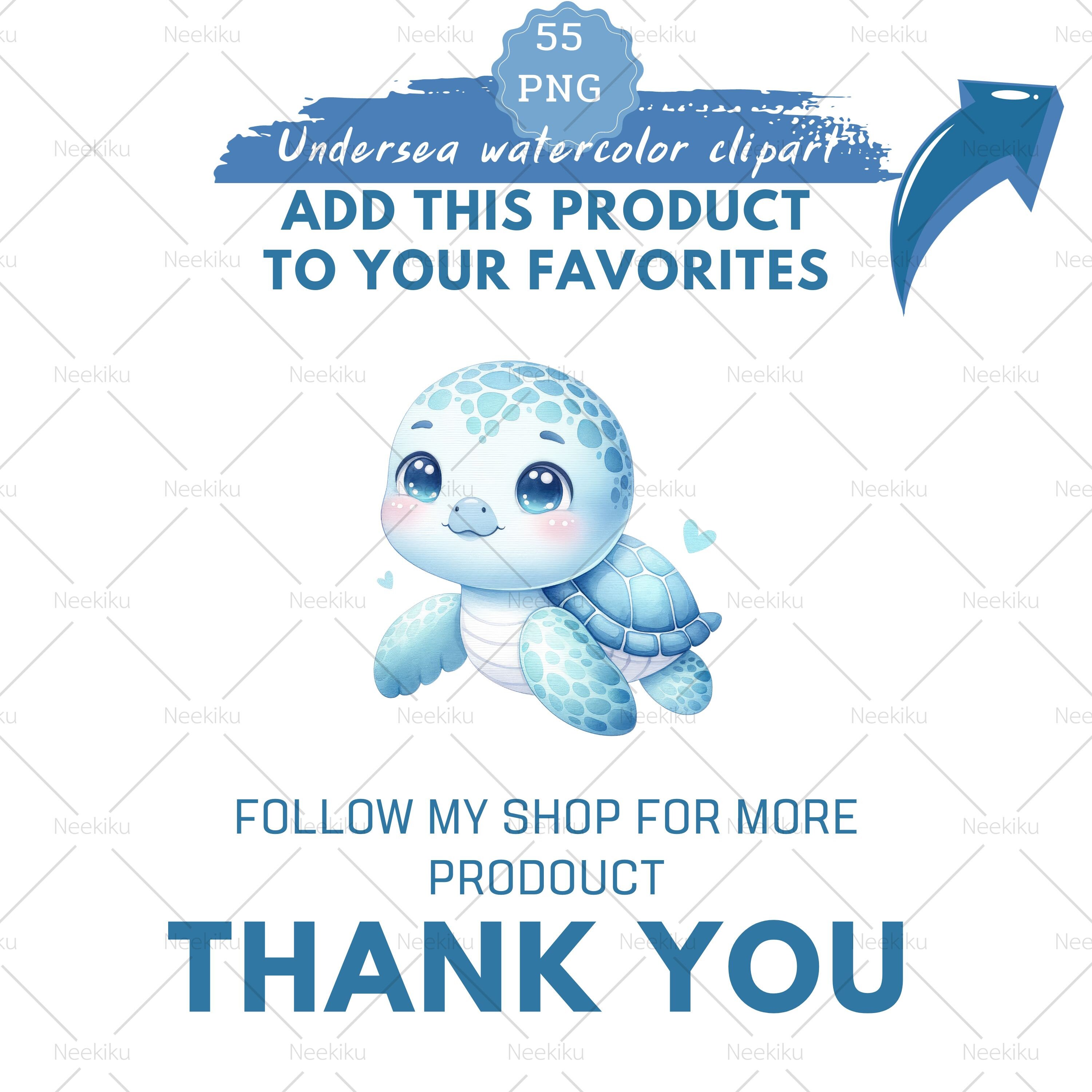 Undersea Watercolor Clipart, Nursery Decor, Baby Wall Art, Cute Ocean ...