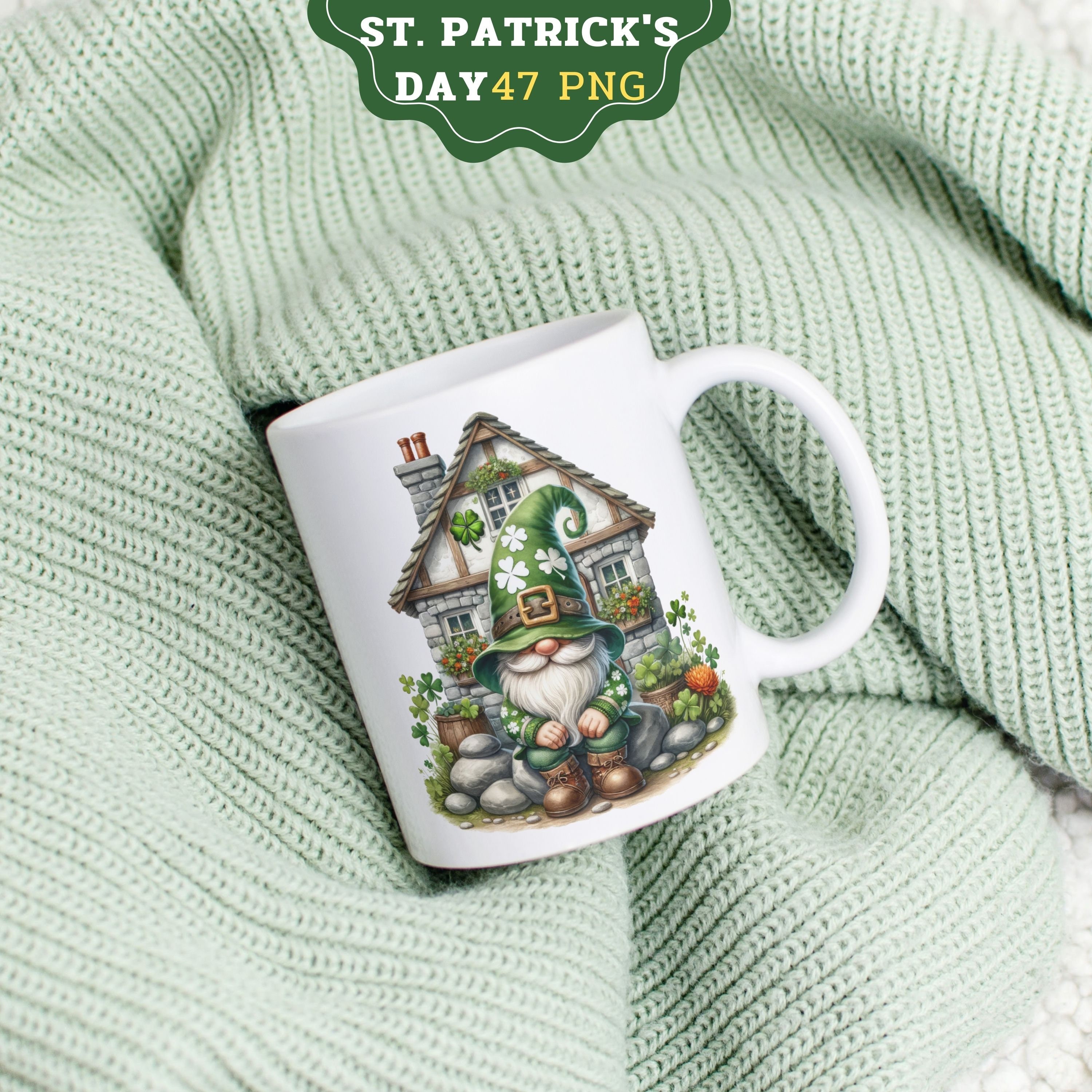 Lucky Gnomes St. Patrick's Day Clipart, Shamrock Clipart, Leprechaun ...