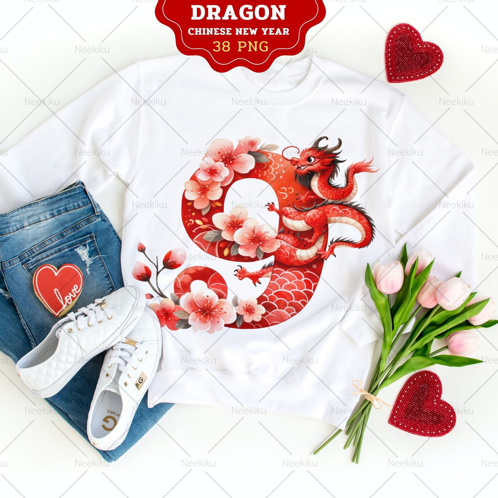 2024 Cute Dragon Clipart, Chinese Lunar New Year, Chinese New Year ...
