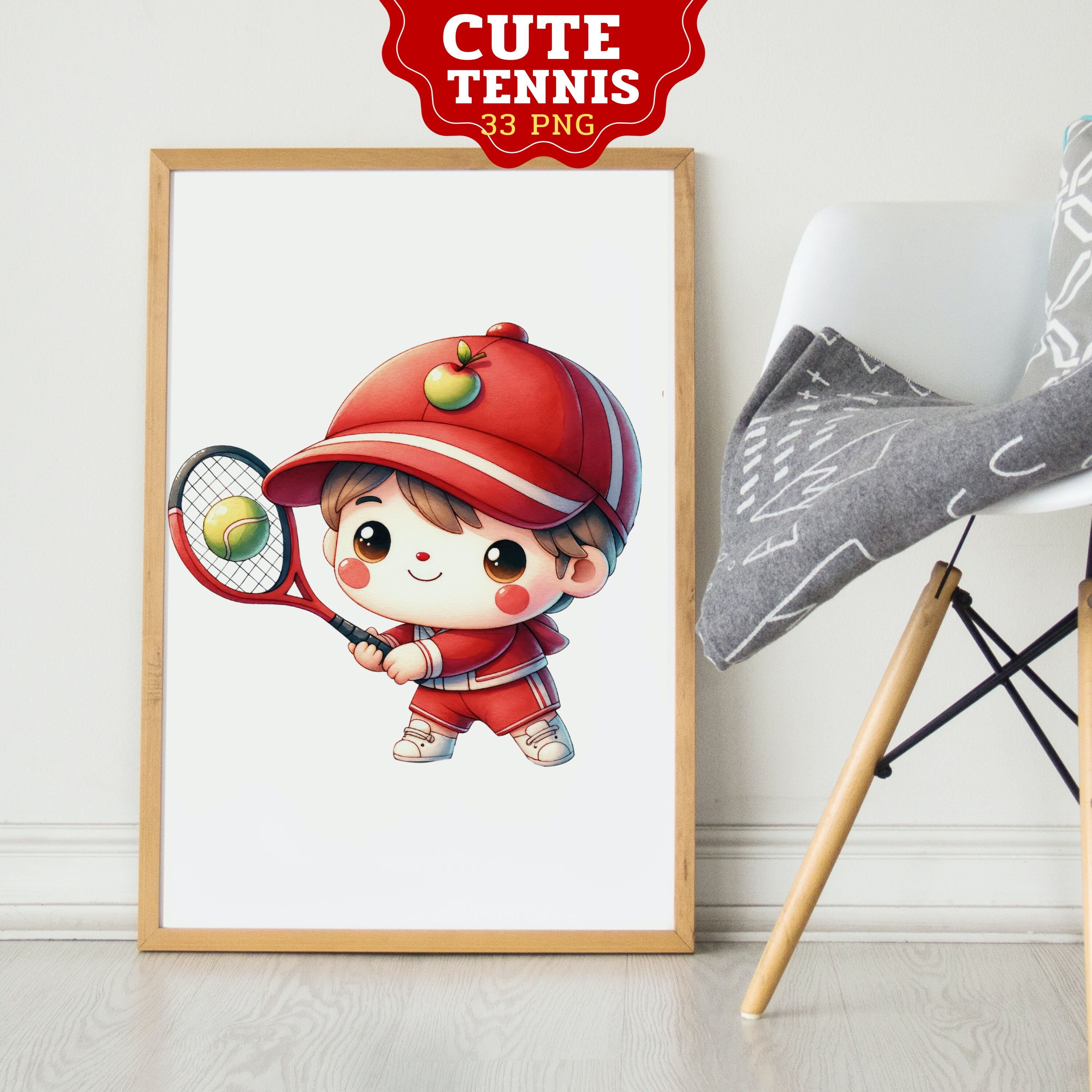 33 Tennis PNG Clipart Bundle, Watercolor Tennis Player, Tennis Clipart ...