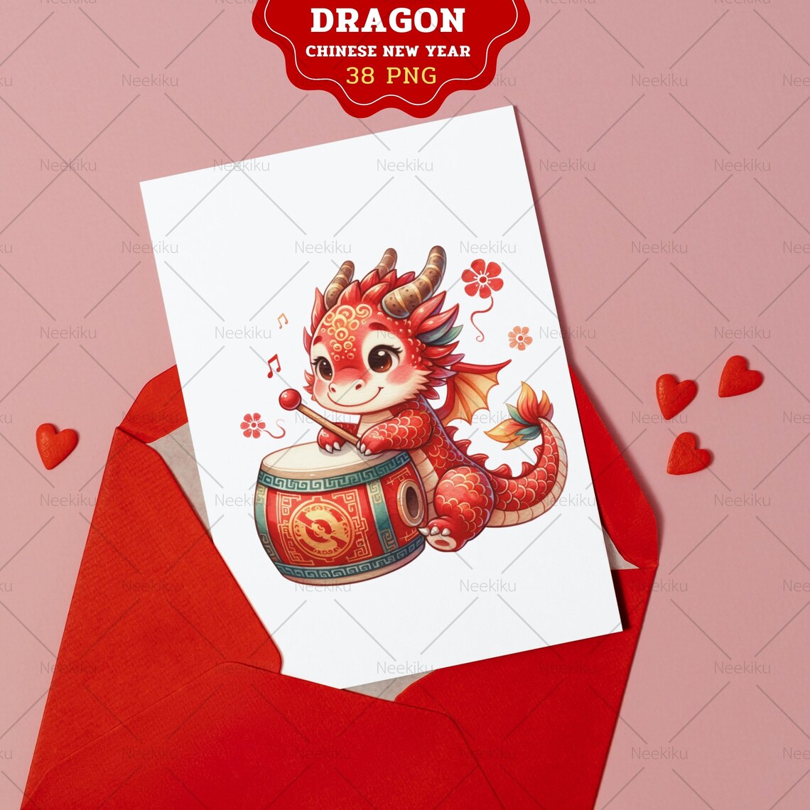2024 Cute Dragon Clipart, Chinese Lunar New Year, Chinese New Year ...