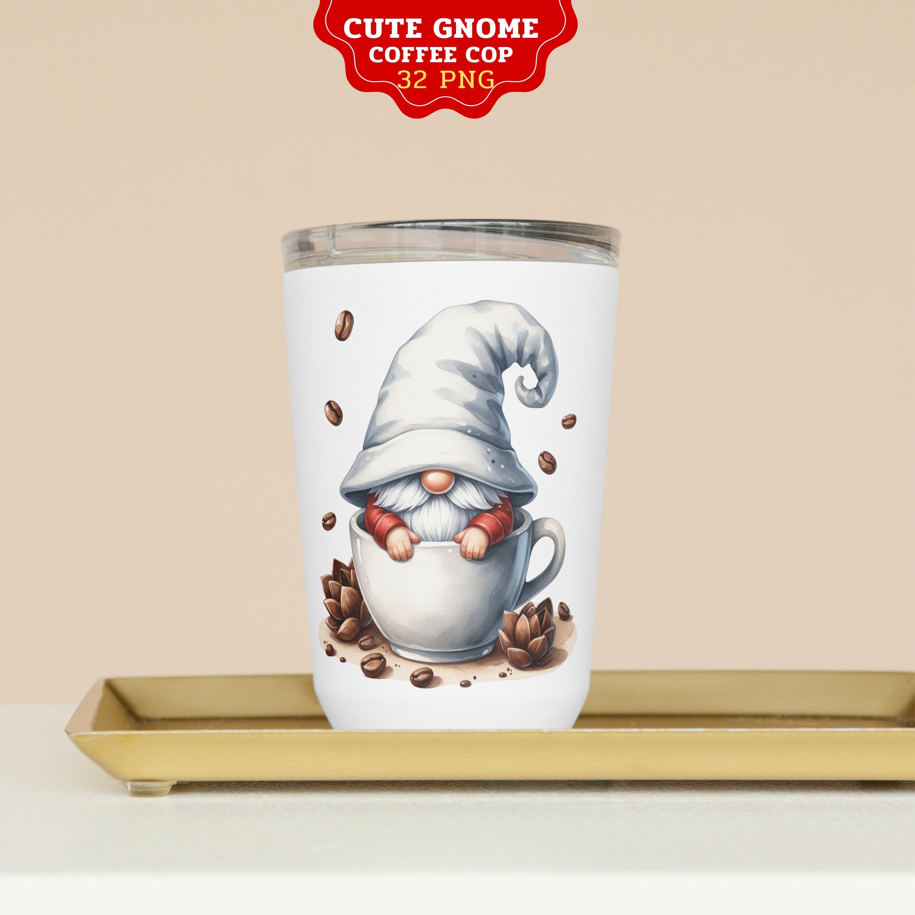 Gnome Coffee Cup, Coffee Gnome PNG, Coffee Gnome Sublimation, Coffee ...