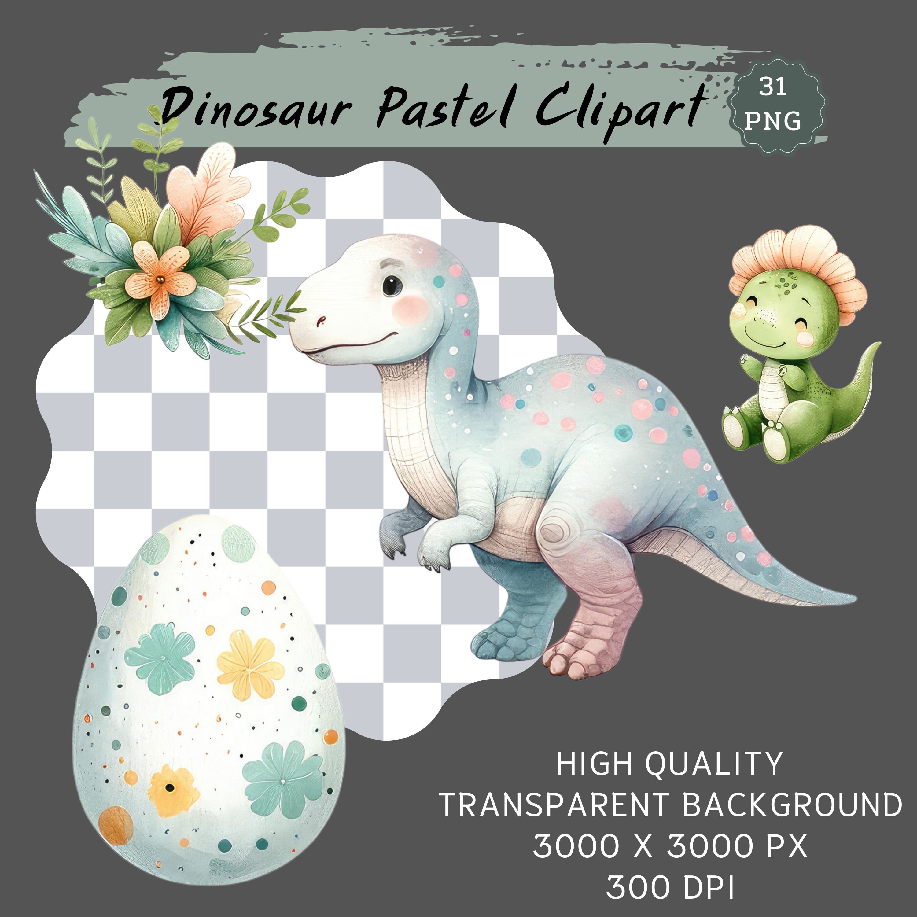 Dinosaur Watercolor Clipart, Nursery Clipart, Baby Boy Nursery Decor ...