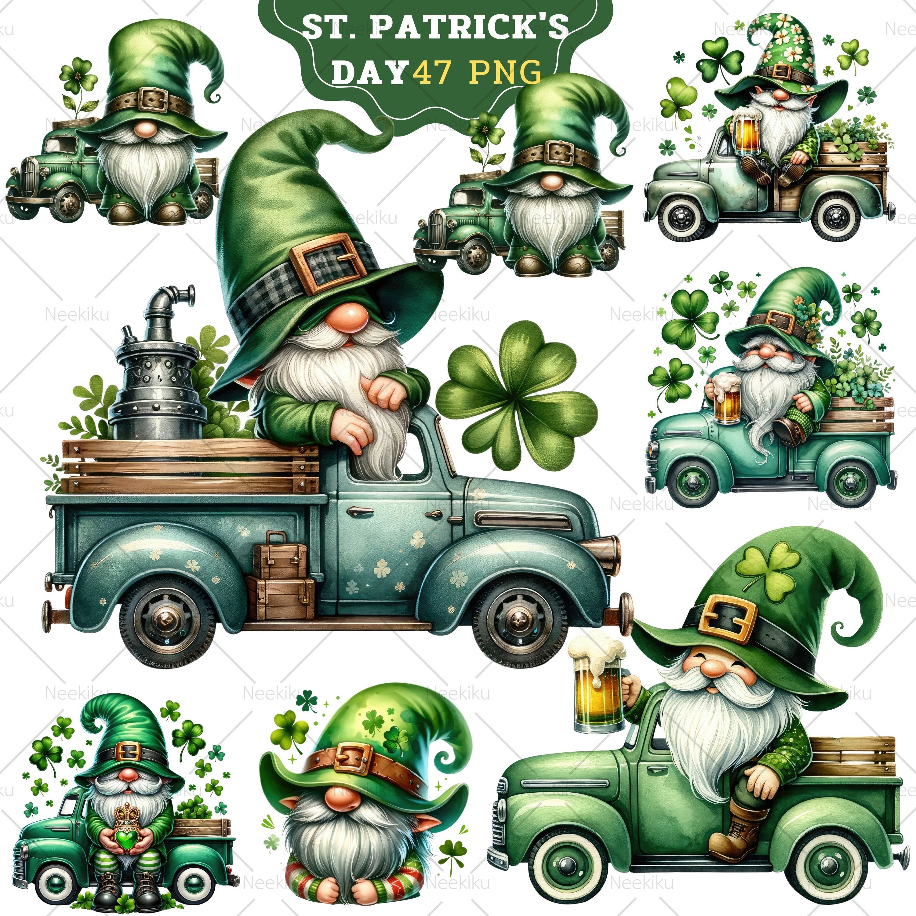 Gnome St. Patrick's Day Clipart,nshamrock , Leprechaun Clipart, Hand ...