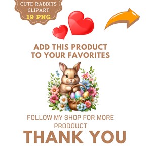 Floral Bunnies Clipart, Bunnies Clipart, Nursery Spring Clipart, Easter ...