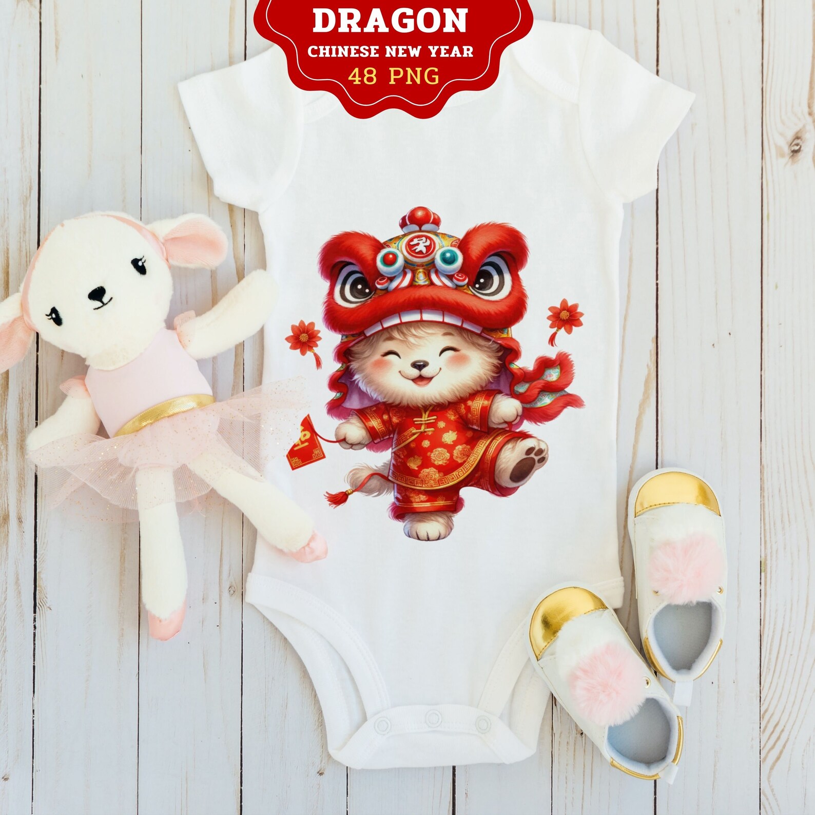 2024 Cute Dragon Clipart, Baby Dragon for Kids, Chinese Lunar New Year ...