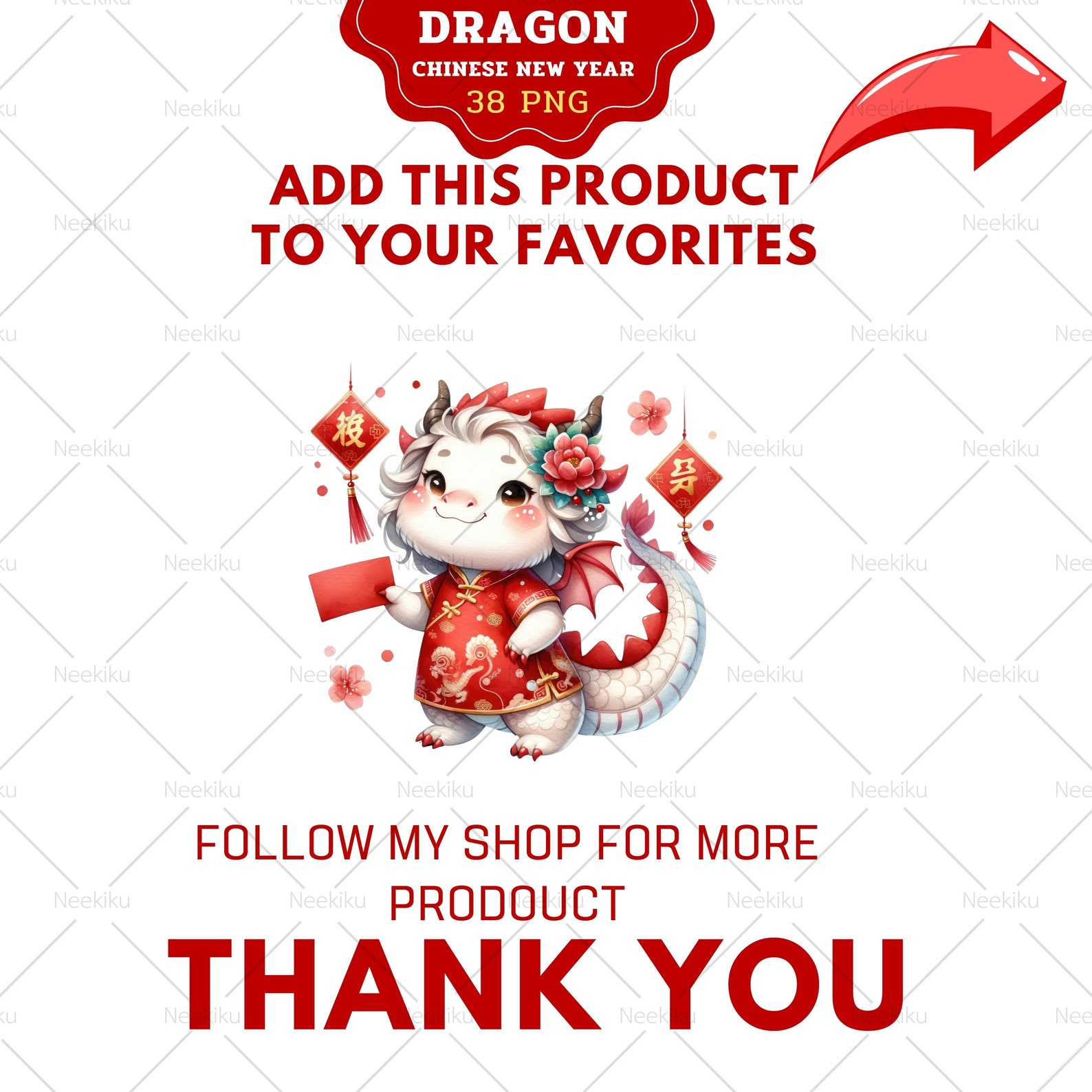2024 Cute Dragon Clipart, Chinese Lunar New Year, Chinese New Year ...
