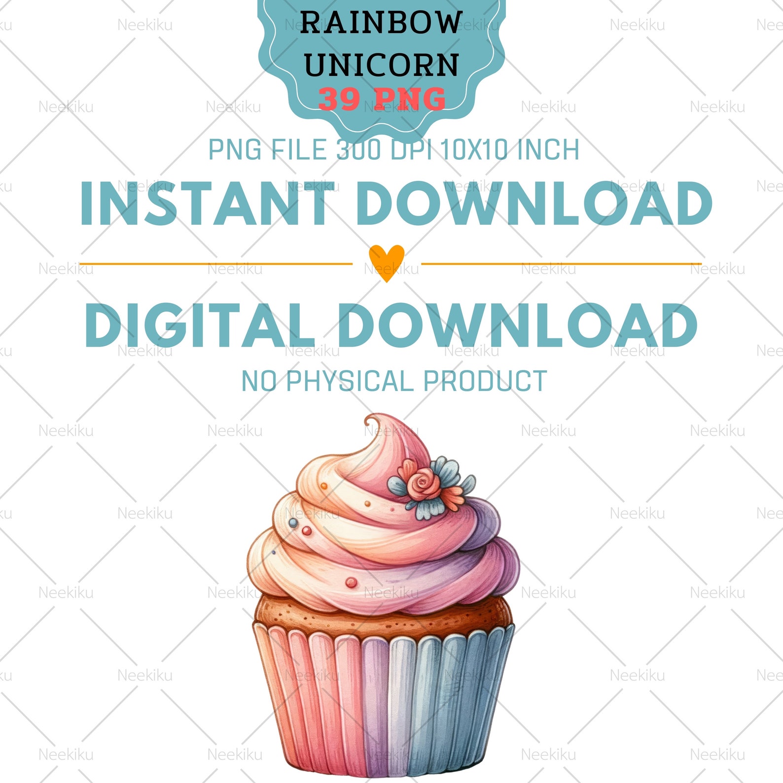 Rainbow Unicorn Clipart, Unicorn PNG, Magic Unicorn PNG, Nursery Art ...