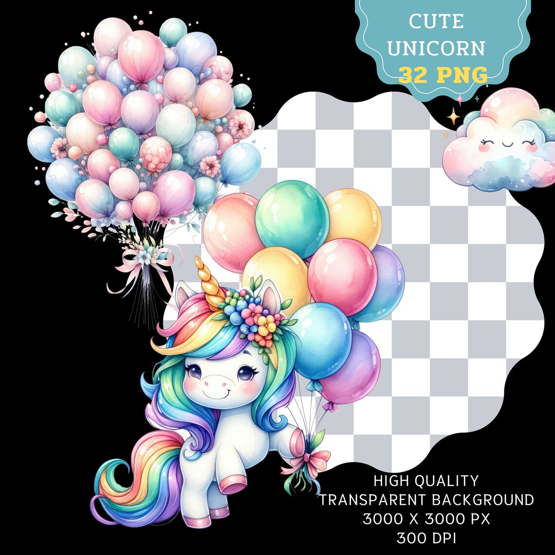 Cute Unicorn Clipart, Unicorn Png, Unicorn Clipart, Unicorn Birthday ...