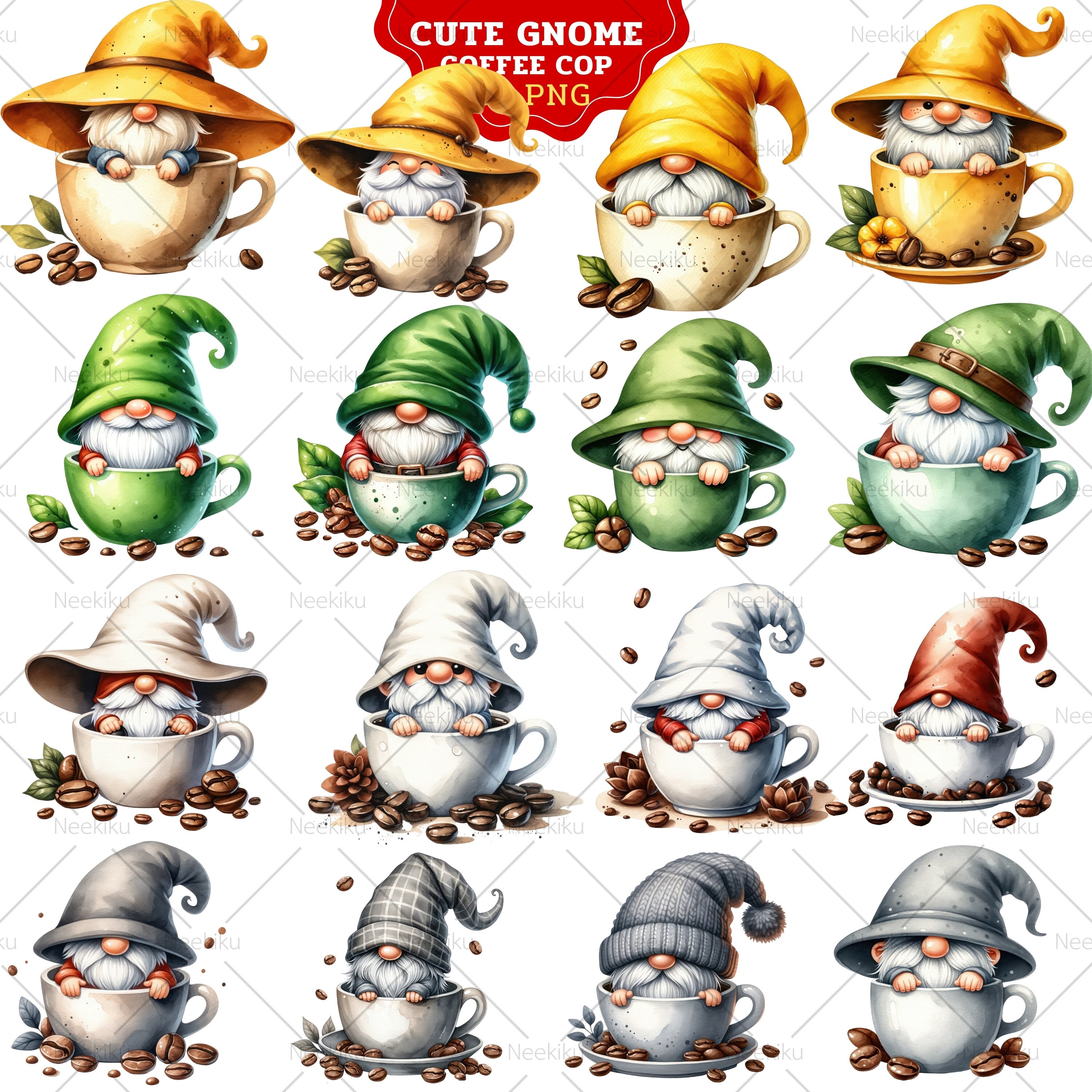 Gnome Coffee Cup, Coffee Gnome PNG, Coffee Gnome Sublimation, Coffee ...