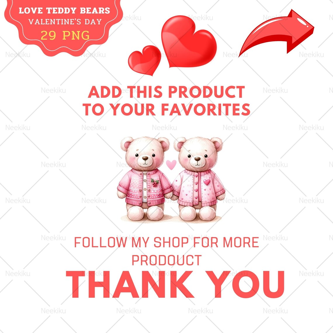 Pink Valentine Teddy Bear Couple Clipart, Nursery Clipart, Valentine ...