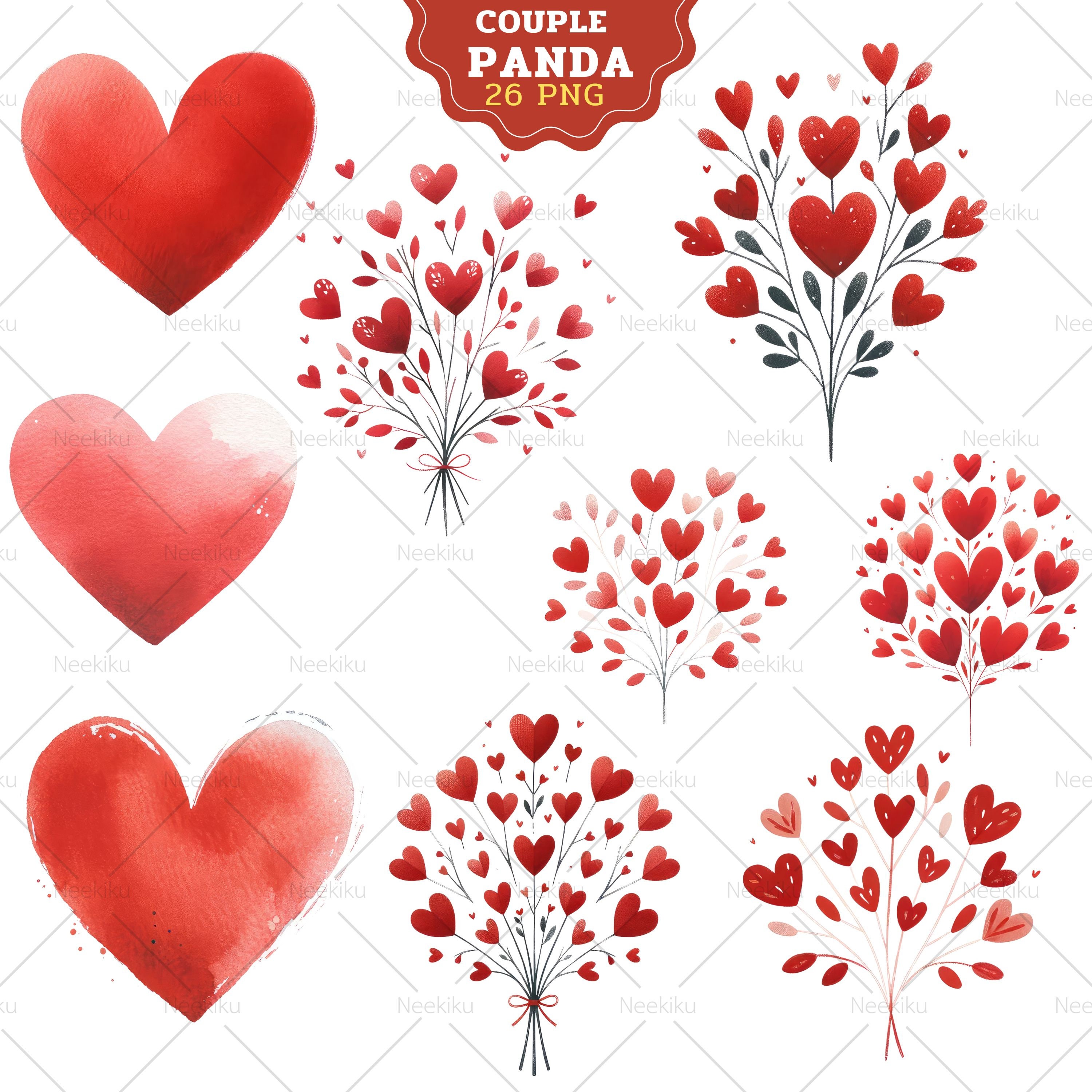 Valentine Cute Panda Clipart, Valentine Panda Clipart, Love Clipart ...