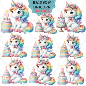 Rainbow Unicorn Clipart, Unicorn PNG, Magic Unicorn PNG, Nursery Art ...