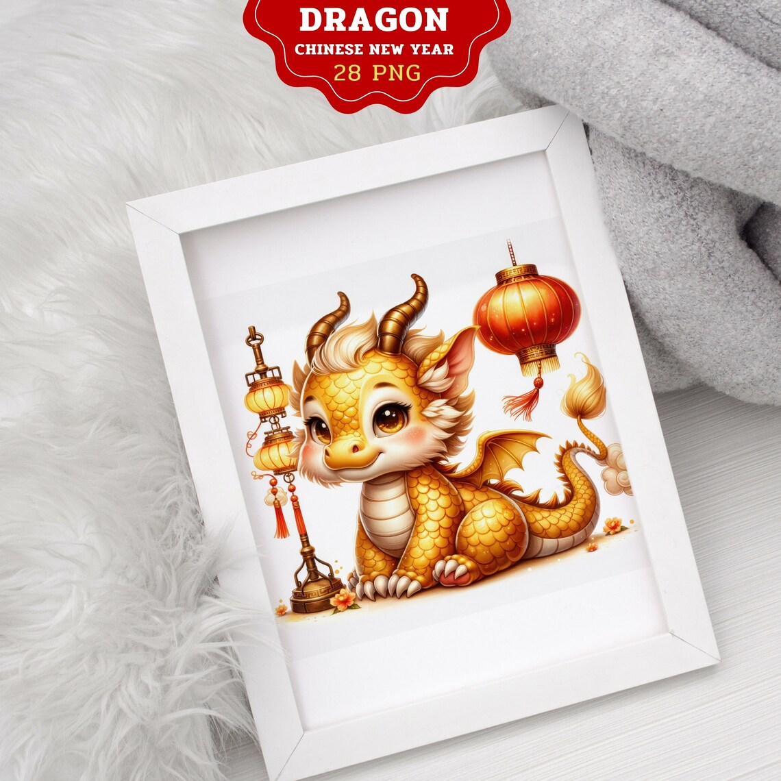 2024 Cute Dragon Clipart, Dragon for Kids, Chinese Lunar New Year ...