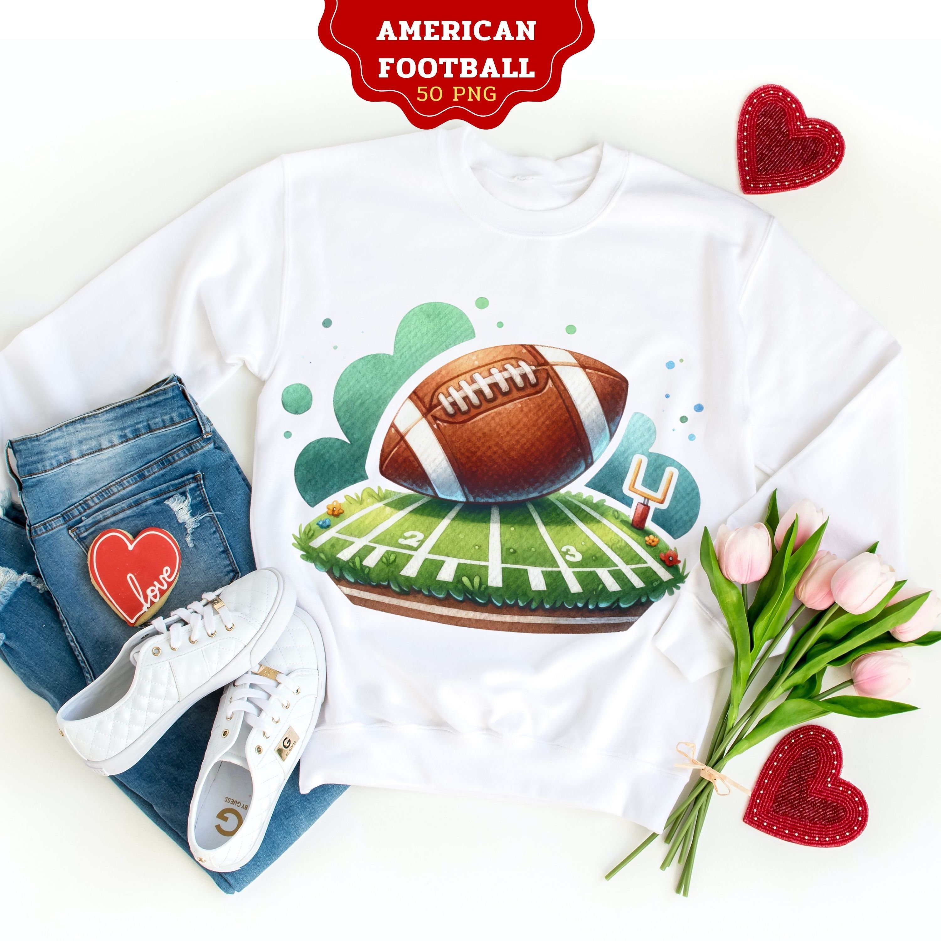 Cute Watercolor American Football Png, Cute Sports Illustrations ...
