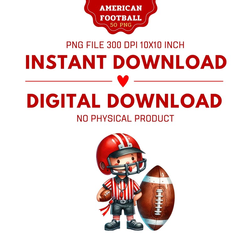 Cute Watercolor American Football Png, Cute Sports Illustrations ...