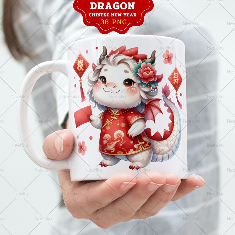 2024 Cute Dragon Clipart, Chinese Lunar New Year, Chinese New Year ...