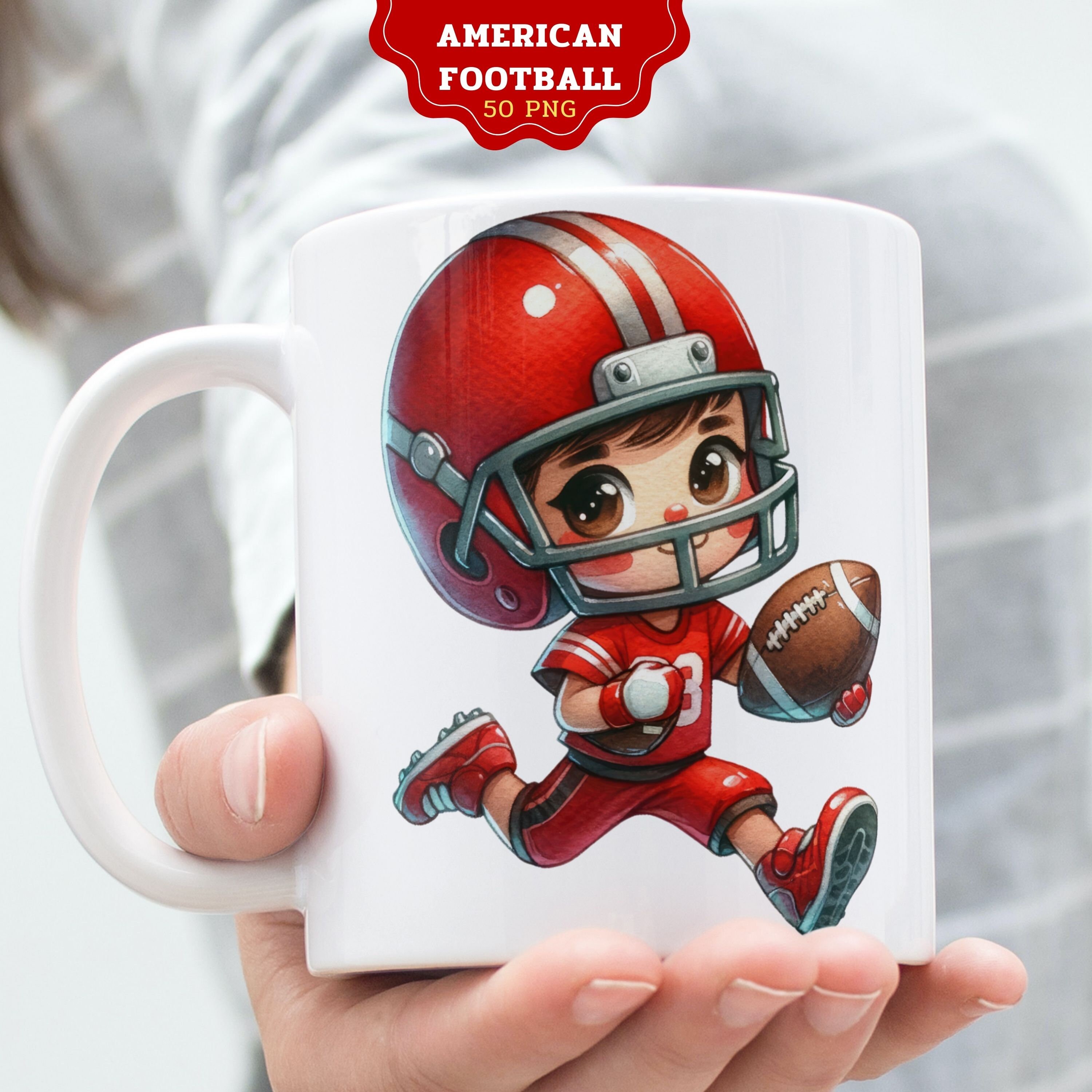 Cute Watercolor American Football Png, Cute Sports Illustrations ...