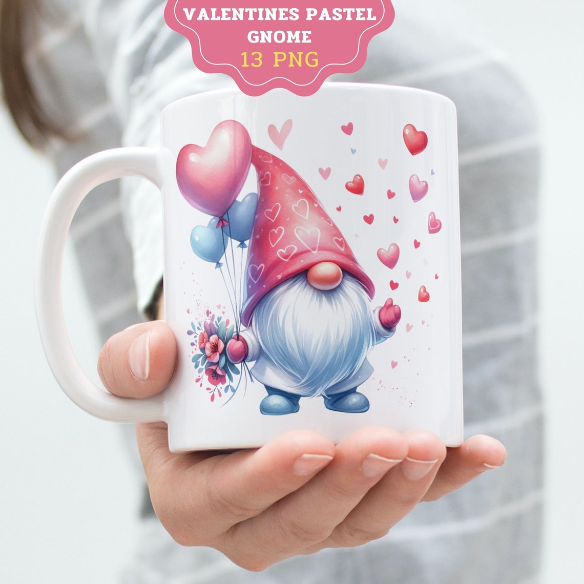 Valentines Pastel Gnome Clipart, Valentines Clipart, Valentines Png ...
