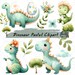 Dinosaur Watercolor Clipart, Nursery Clipart, Baby Boy Nursery Decor ...