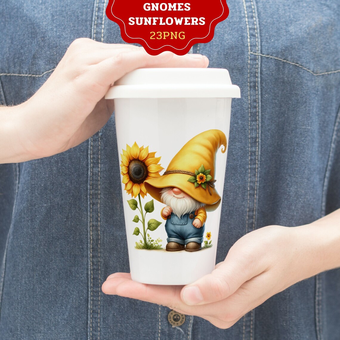 Sunflower Gnome PNG Clipart, Garden Gnome Cute Watercolor Clipart ...