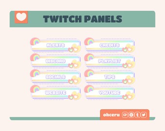 Midnight Panel Set || 38 Twitch Panels || Cute Stream Assets || Premade ...