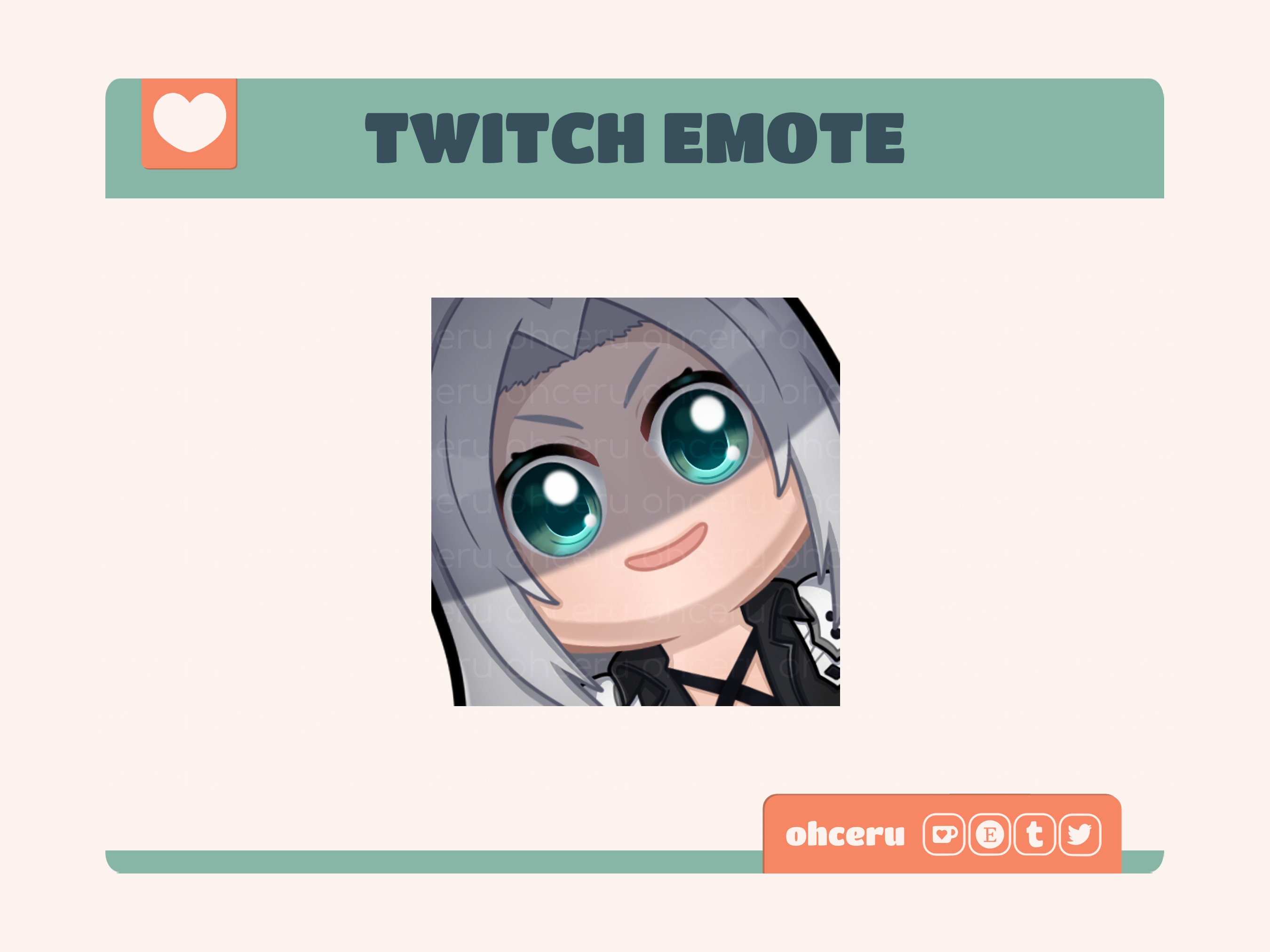 FFVII Sephiroth Evil Emote 1 Static Emote for Twitch / Youtube ...
