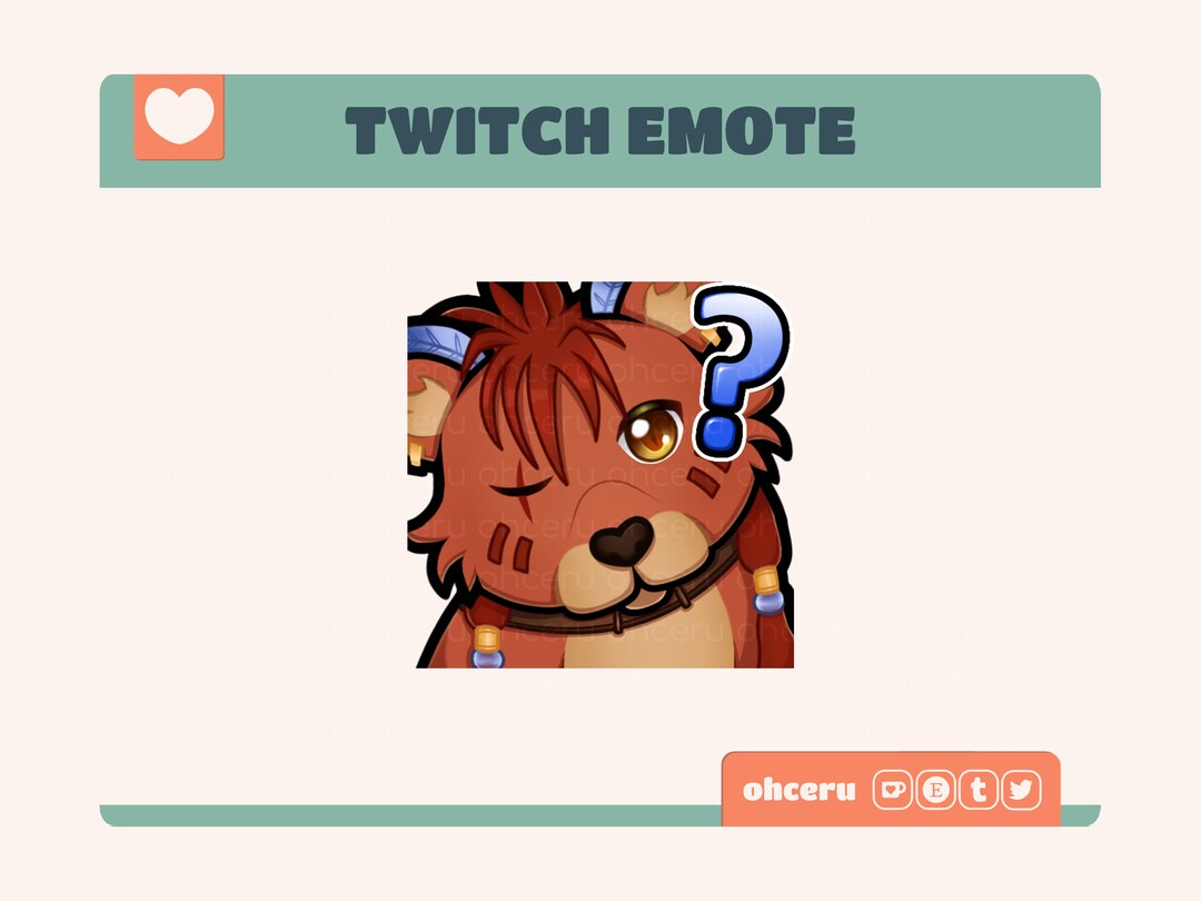 FFVII Red XIII Huh Confused Emote || 1 Static Emote for Twitch ...