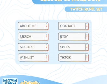 Midnight Panel Set || 38 Twitch Panels || Cute Stream Assets || Premade ...