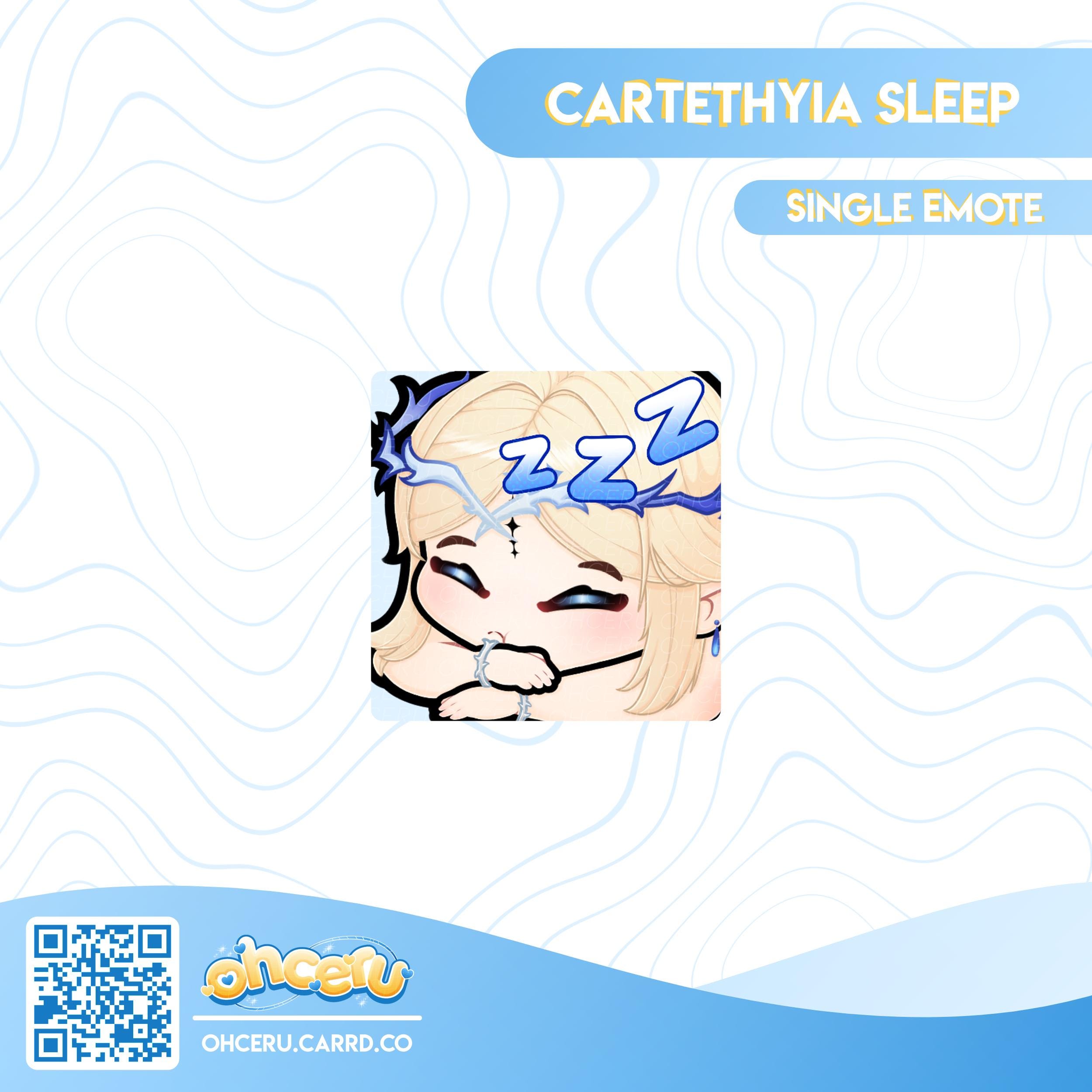 Cartethyia Sleep Emote || 1 Static Emote for Twitch / Youtube / Discord ...