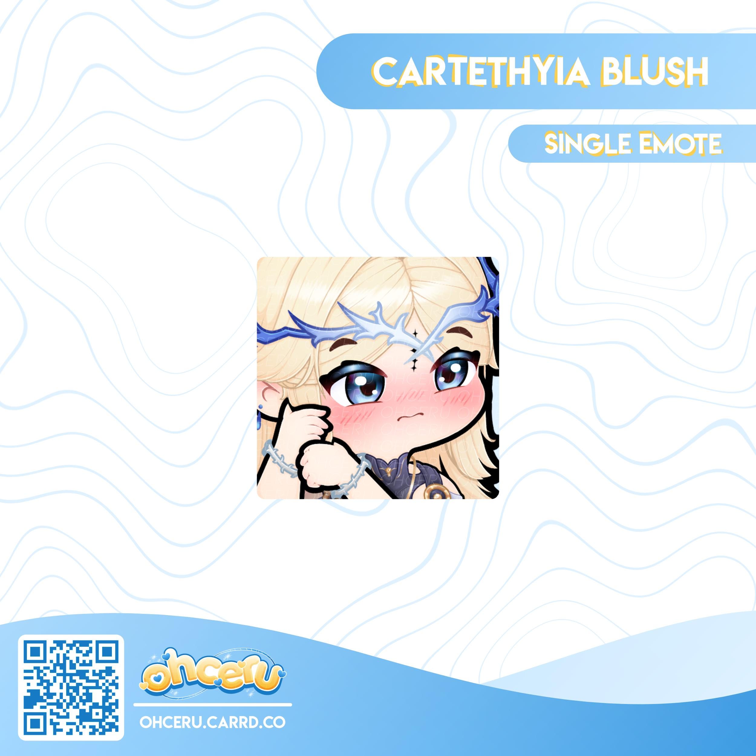 Cartethyia Blush Emote || 1 Static Emote for Twitch / Youtube / Discord ...