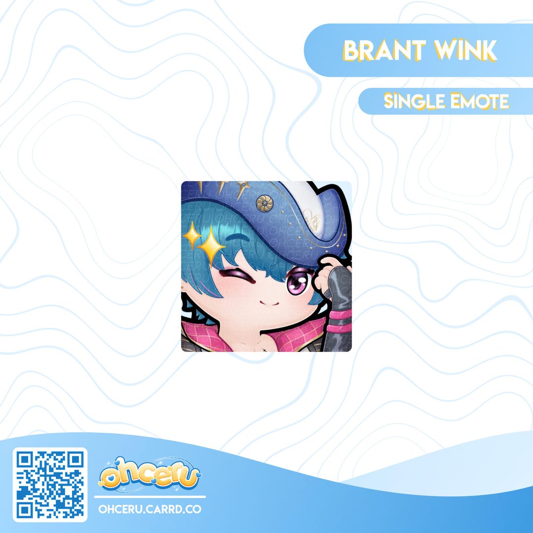 Captain Brant Wink Emote || 1 Static Emote for Twitch / Youtube ...