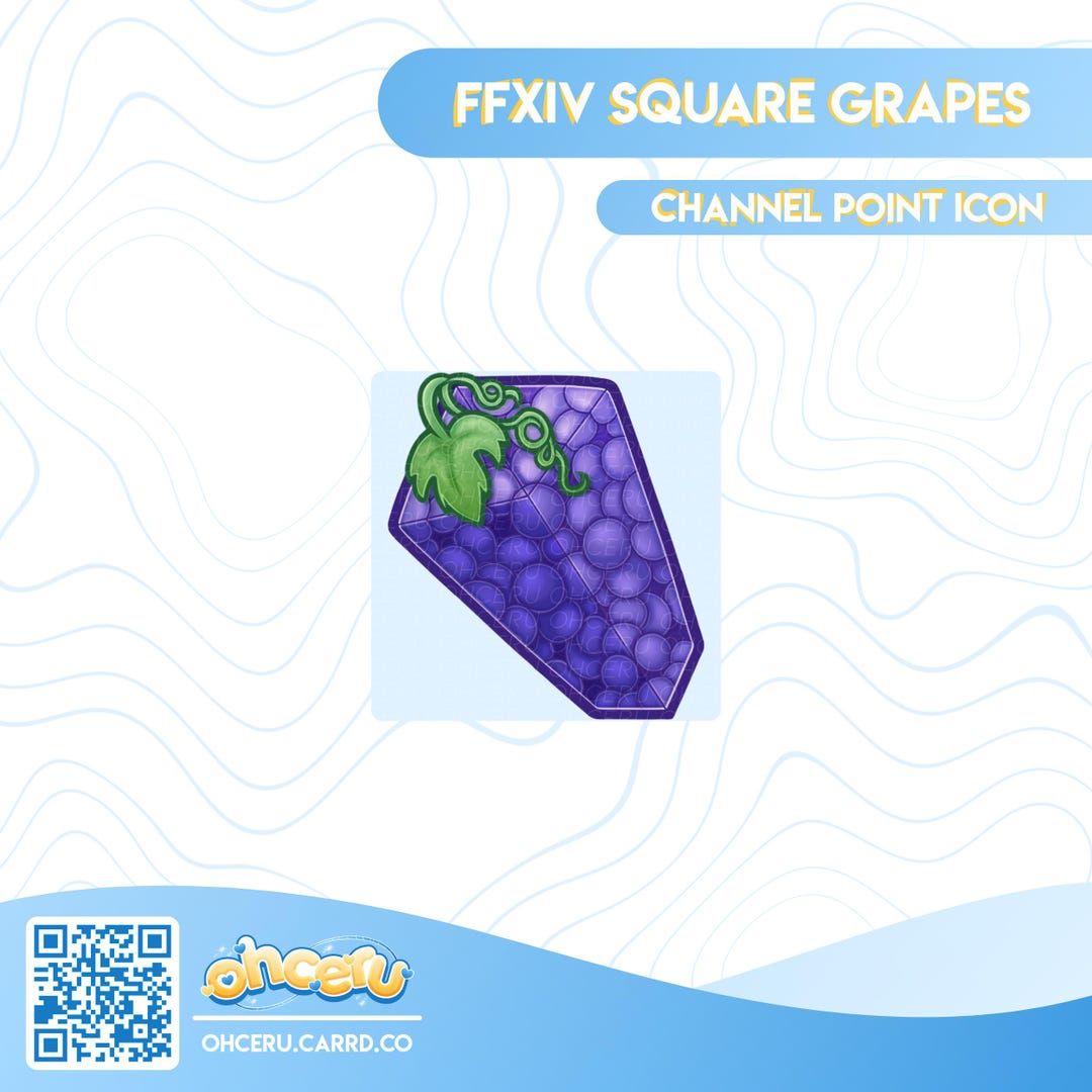 FFXIV Square Grapes Channel Point Icon || 1 Static Emote for Twitch ...
